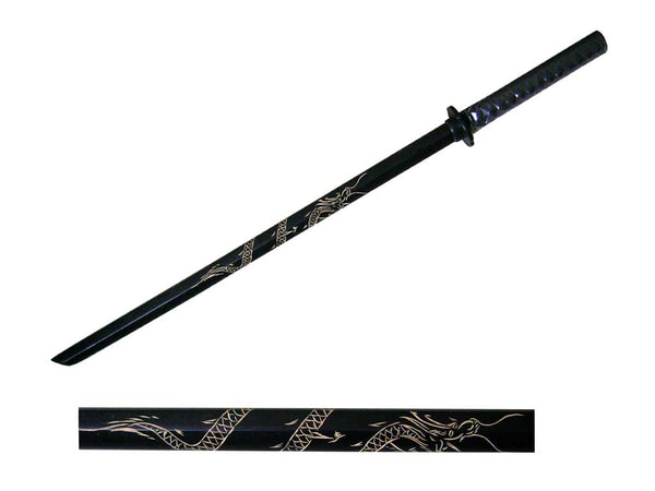 40" Black Wooden Samurai Sword – Musashi Swords