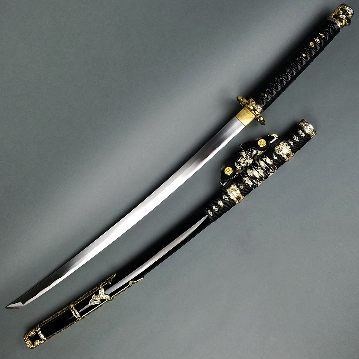 Order Musha Ceremonial Jintachi Katana for Sale - Black - Musashi Swords