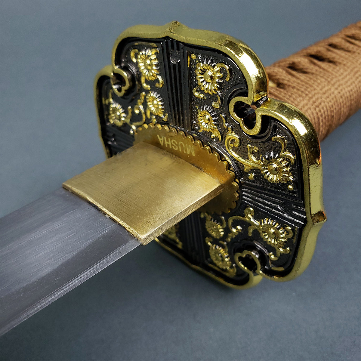 Order Musha Ceremonial Jintachi Katana for Sale - Gold - Musashi Swords